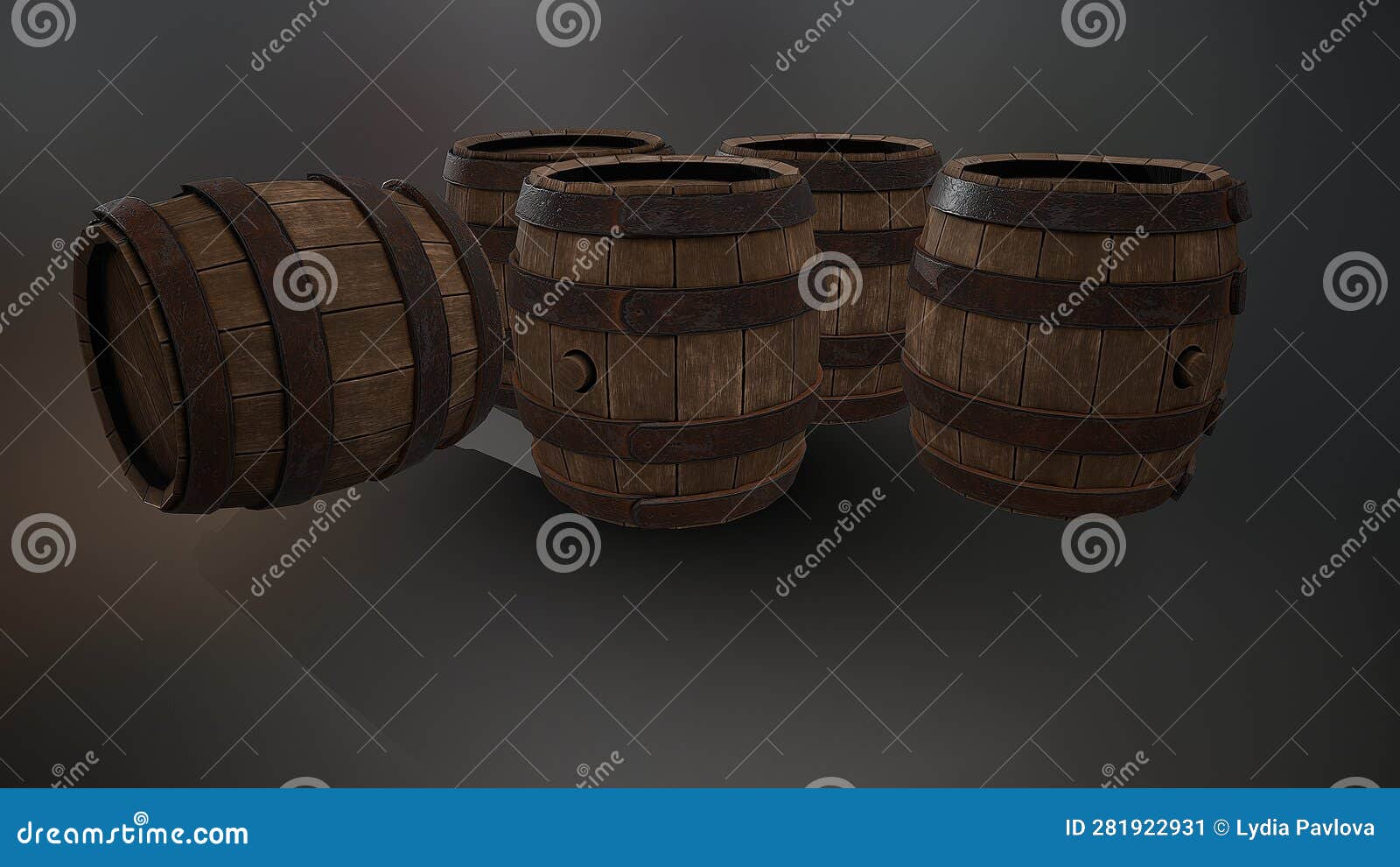 Old Wooden Barrels for Rum and Gunpowder Stock Image - Image of ...
