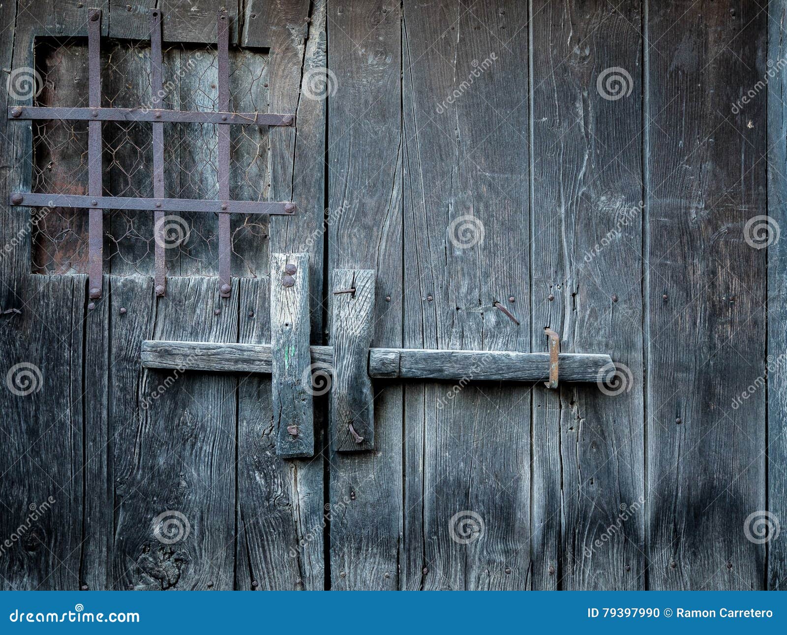 Old Wooden Black Gate Background Stock Photo - Image of extremadura ...