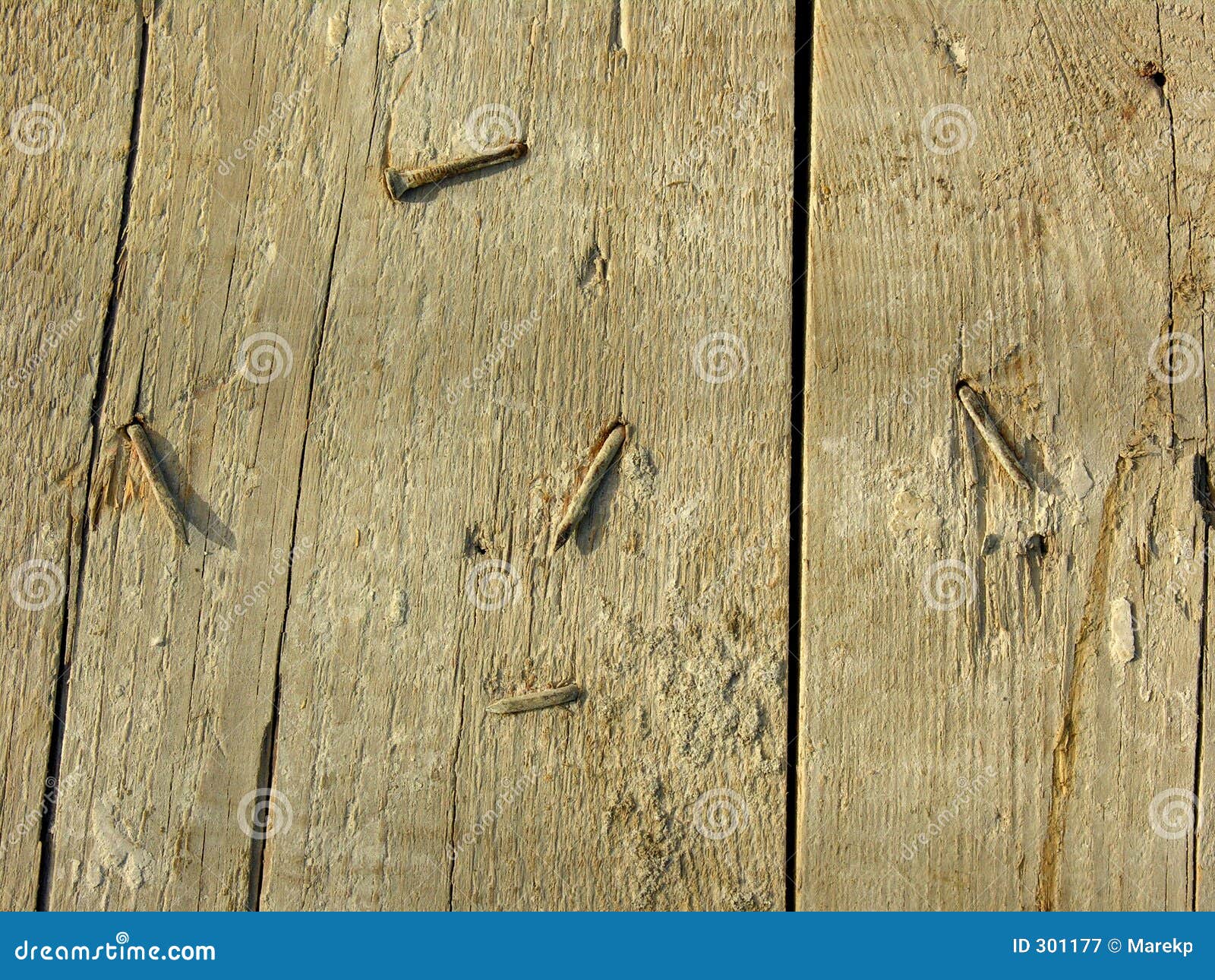 Old Wooden Board with Rusted Nails Stock Image - Image of decay, aged ...