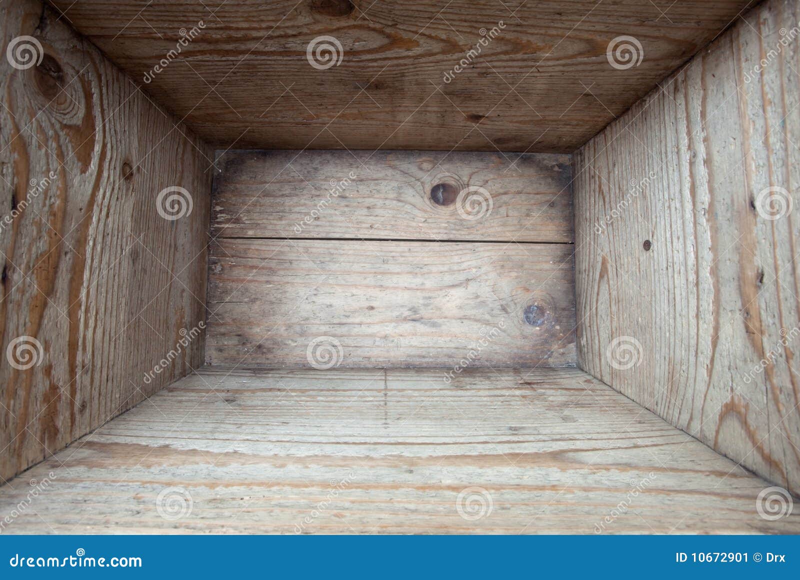 Old wooden box stock image. Image of empty, walls, room - 10672901