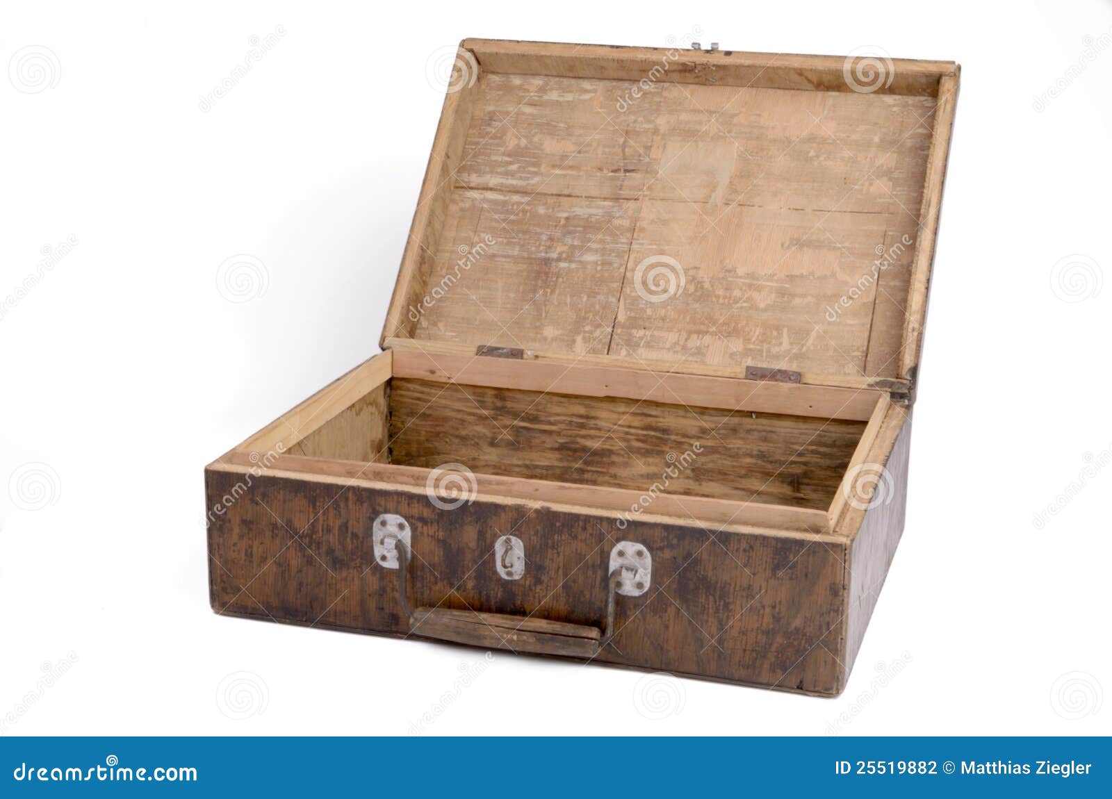 Old Wooden Box Open And Empty Stock Photography - Image: 25519882