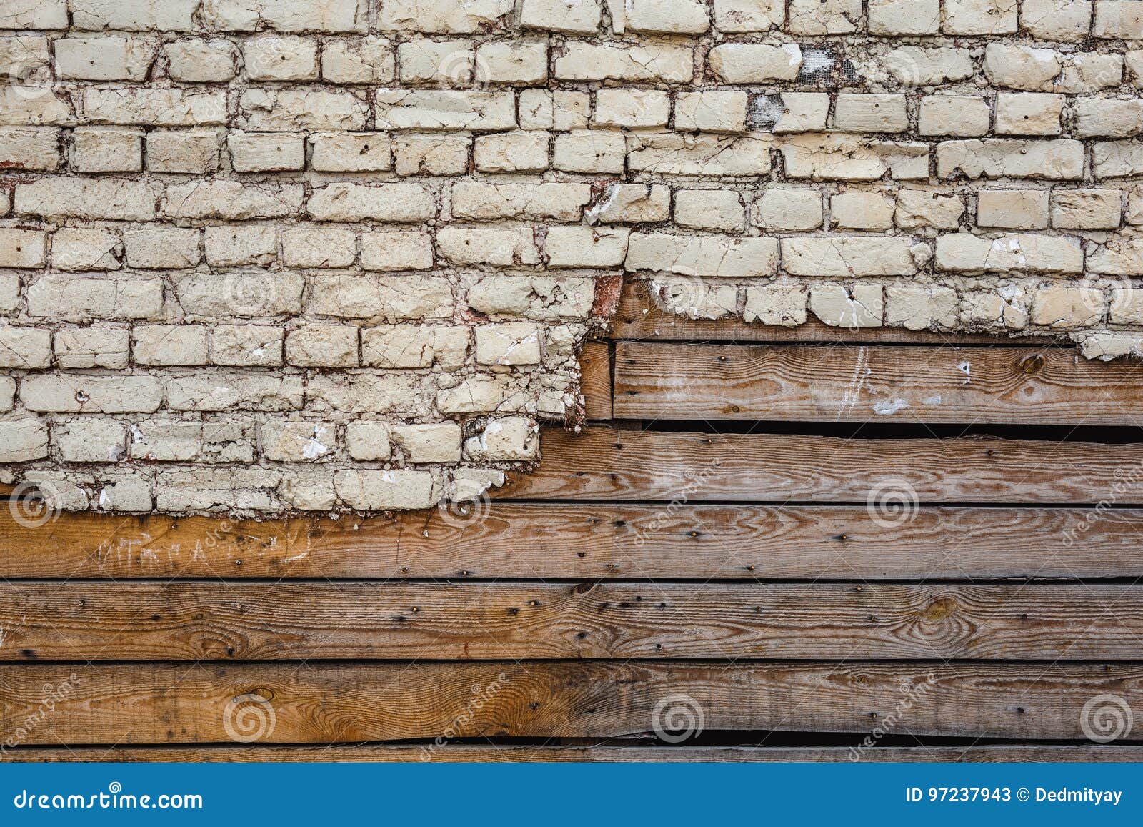 Old Wooden and Brick Wall Background Texture Web Stock Image - Image of ...