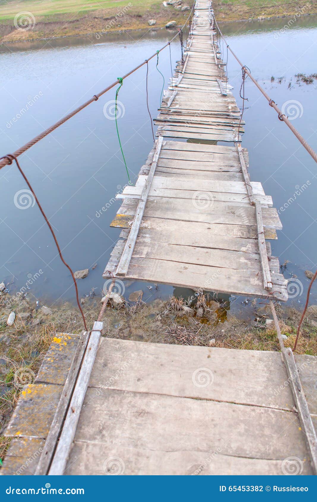 Old wooden bridge stock photo. Image of batten, countryside - 65453382