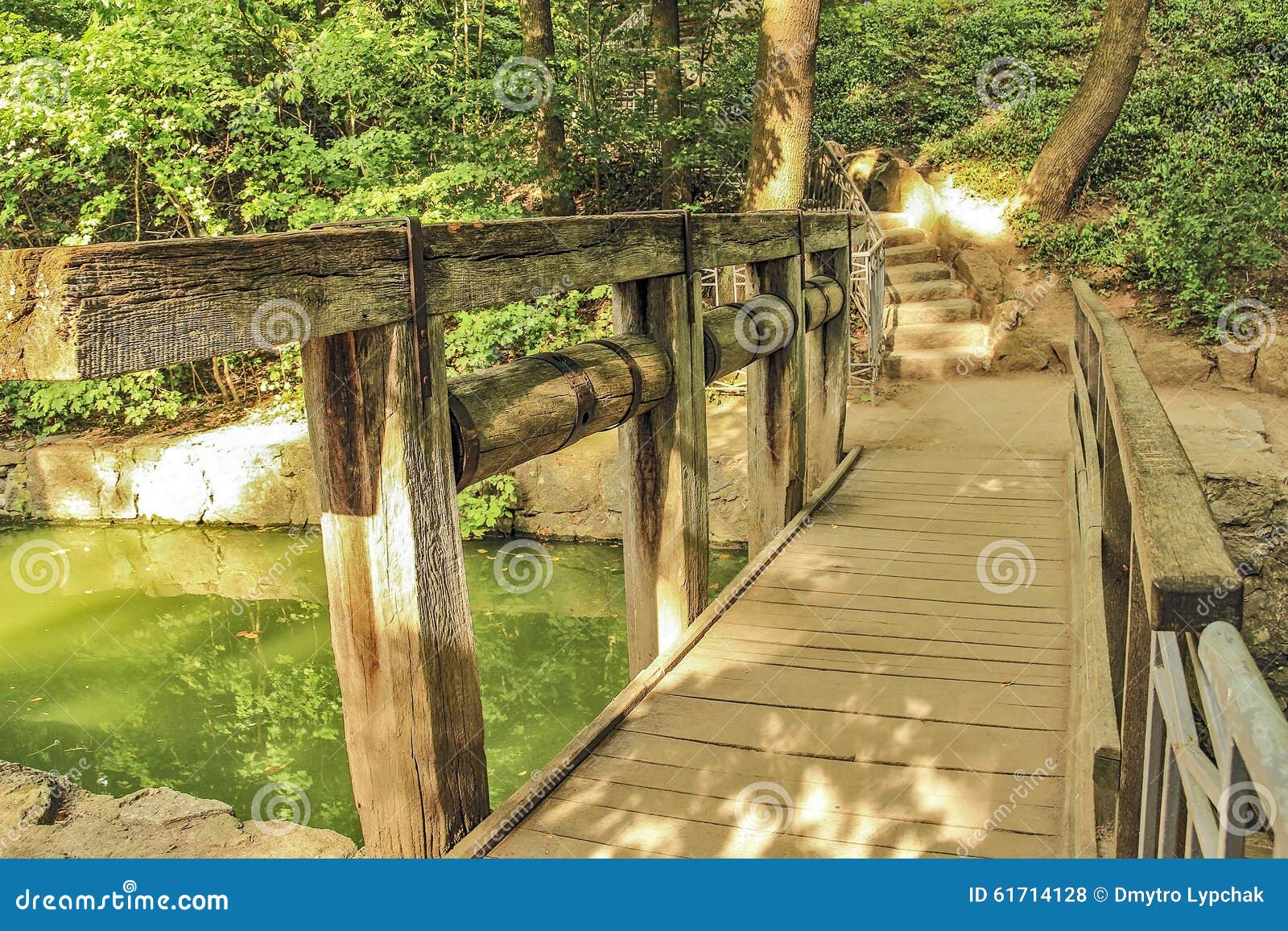Old wooden bridge stock photo. Image of ancient, june - 61714128