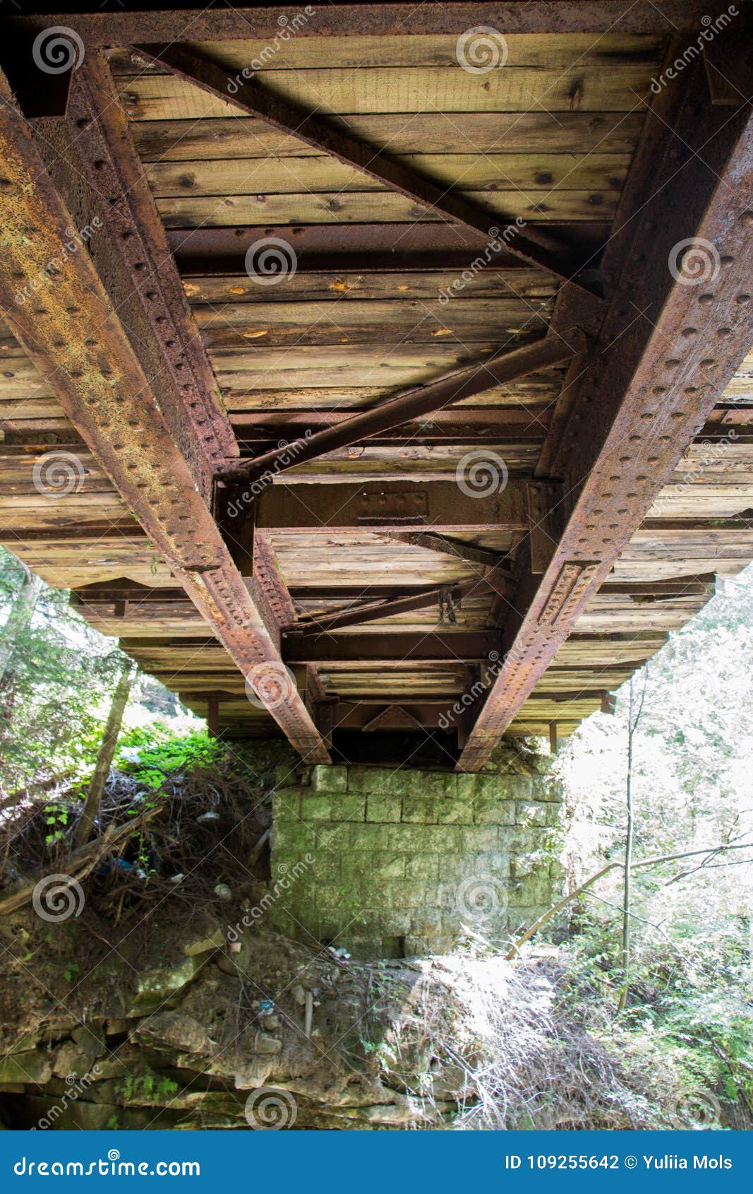 Bridge bottom view stock photo. Image of wood, underside - 109255642