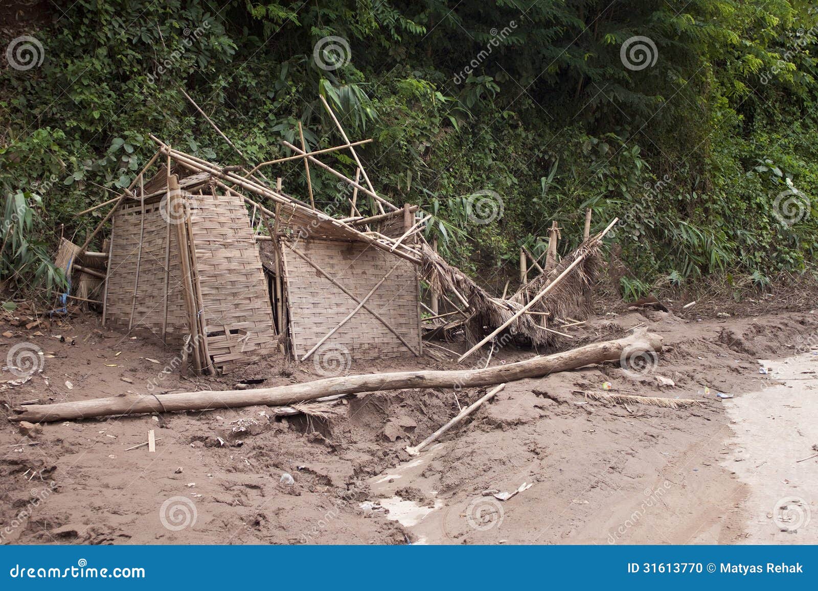 Old wooden broken hut stock photo. Image of empty, asian - 31613770