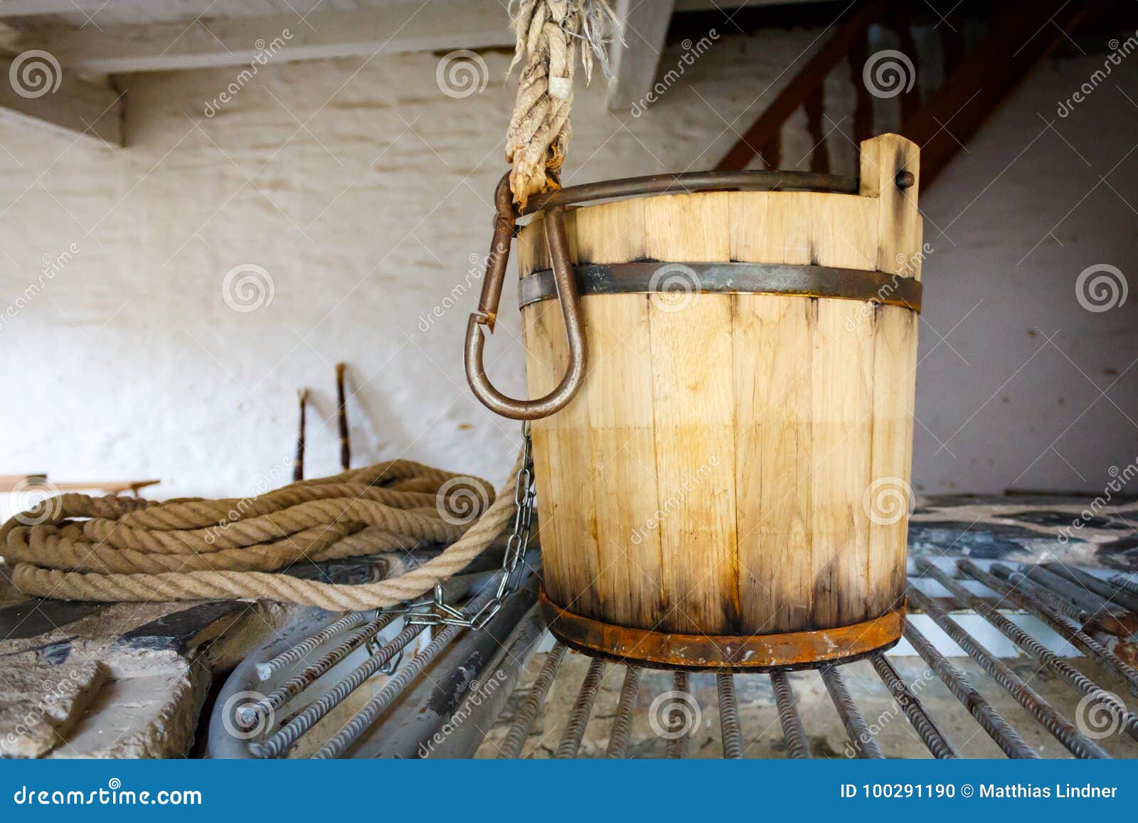 Old Wooden Bucket on a Fountain in a Historic Farm Stock Photo - Image ... Old Wooden Bucket on a Fountain in a Historic Farm Stock Photo - Image ...