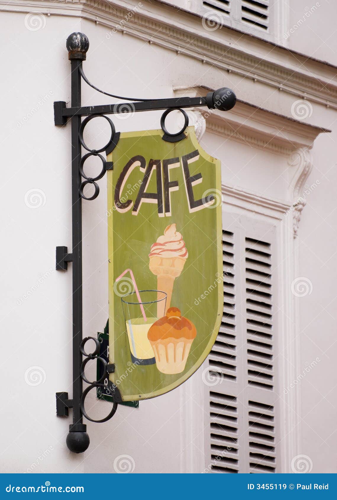 Old wooden cafe sign stock image. Image of wood, france - 3455119