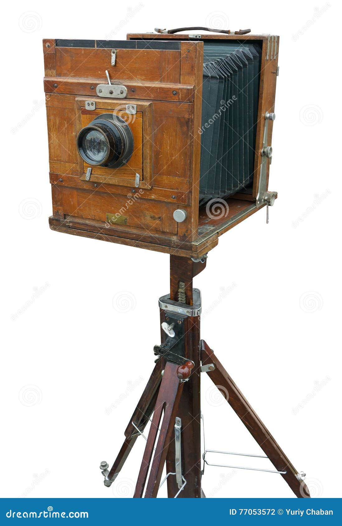 Old wooden camera stock photo. Image of technology, photographic - 77053572