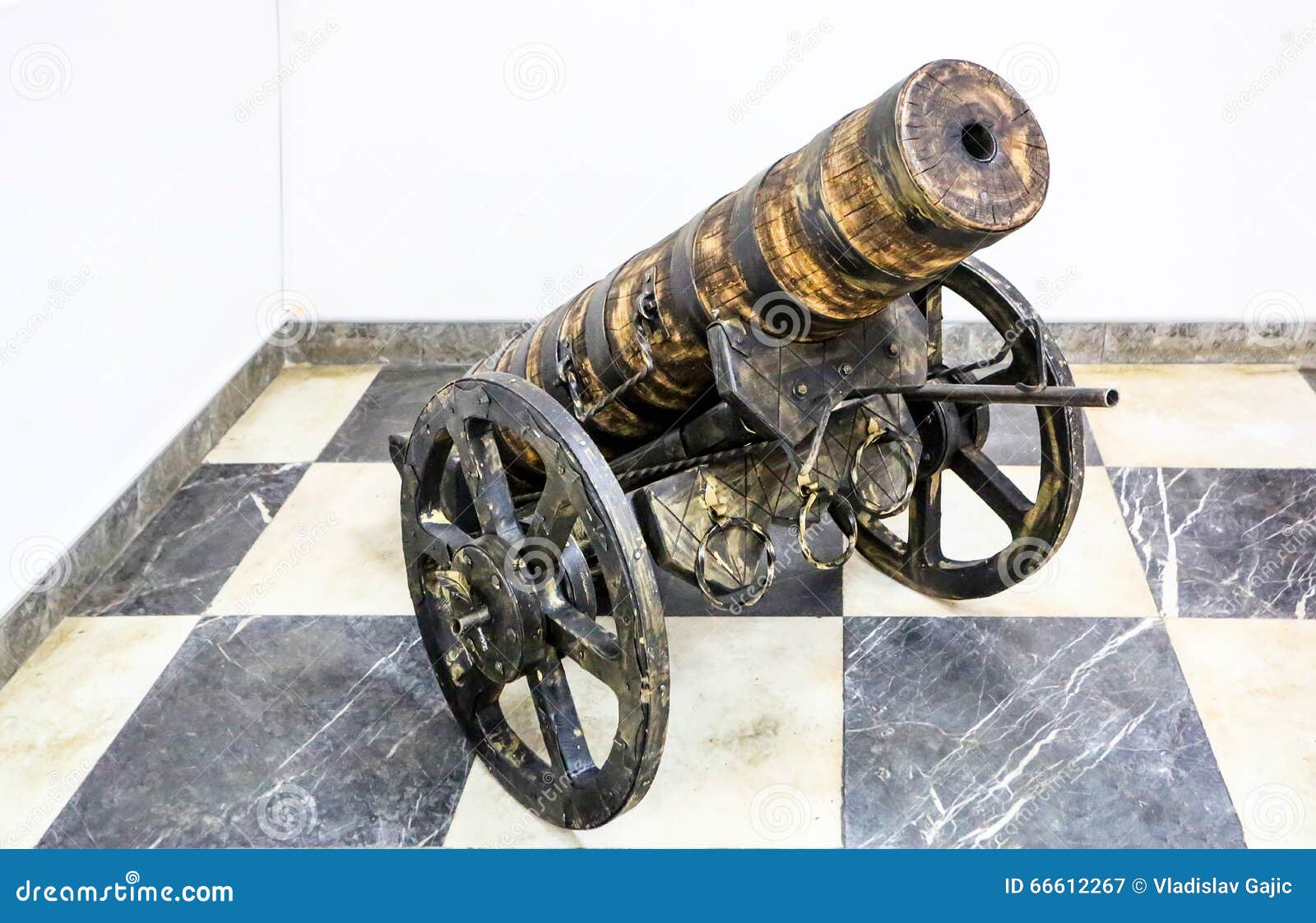 Old Wooden Cannon from First World War Stock Image - Image of vintage ...