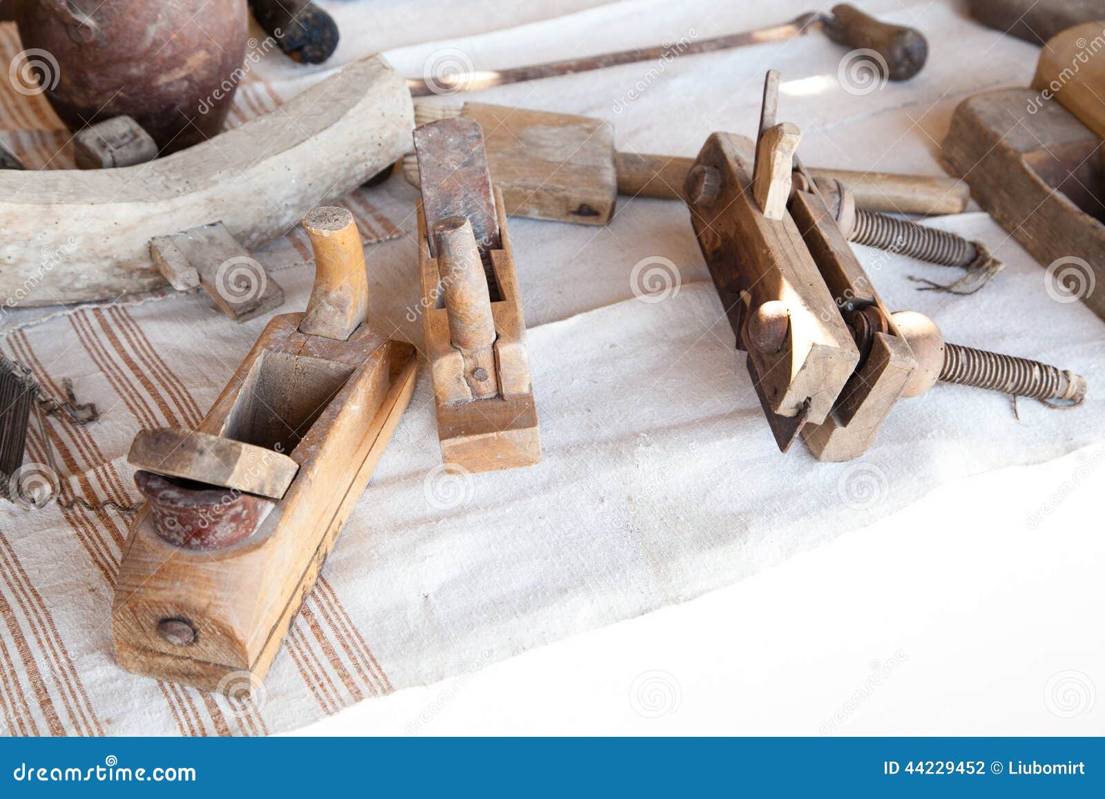 Old Wooden Carpentry Planers Stock Photo - Image of cabinetmaker ...