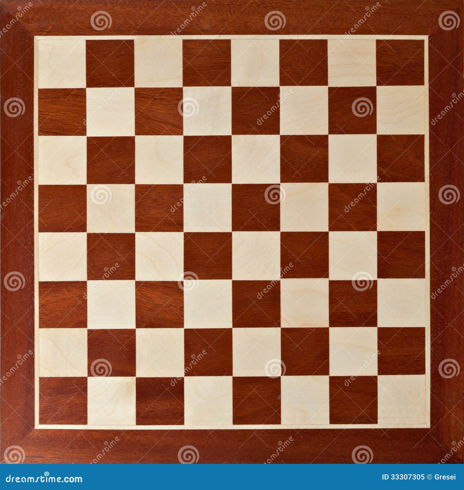 Old wooden chess board stock image. Image of empty, game - 33307305