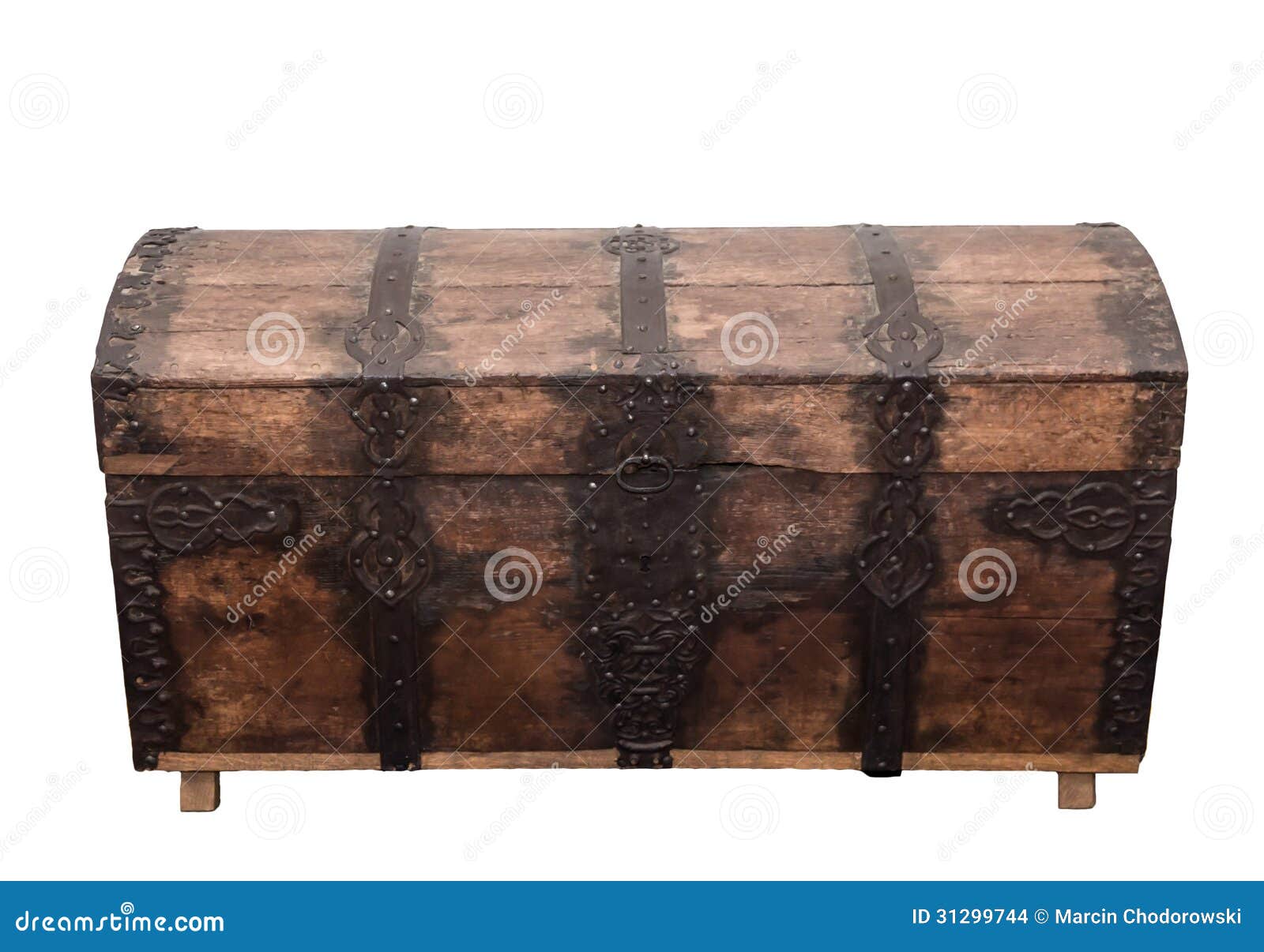 Old wooden chest. stock photo. Image of oldfashioned - 31299744