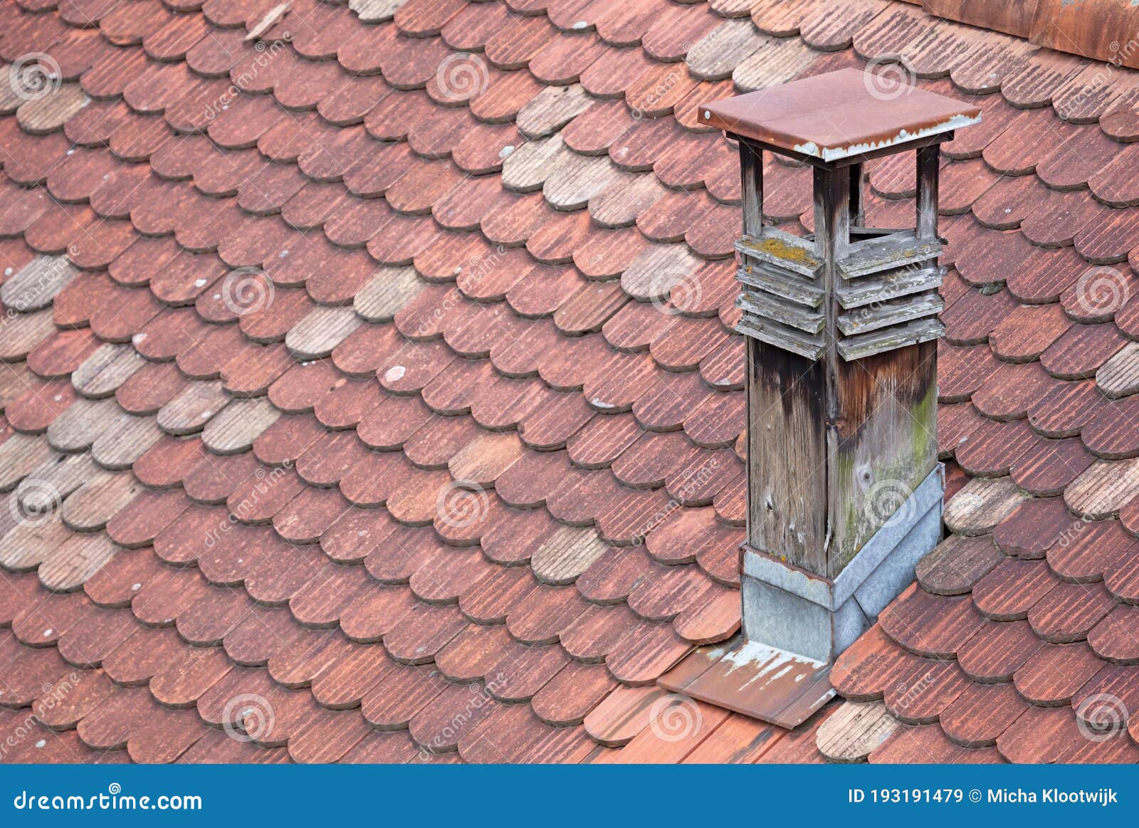 Old Wooden Chimney and Roof Stock Image - Image of chimney, background ...
