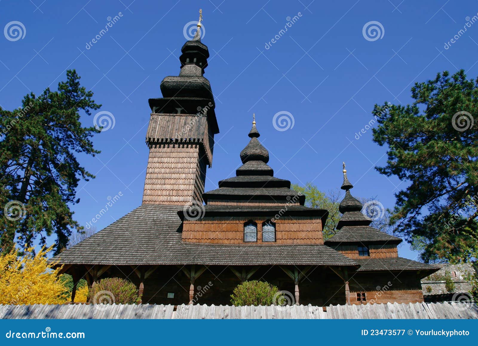 Old wooden church stock image. Image of religious, orthodox - 23473577