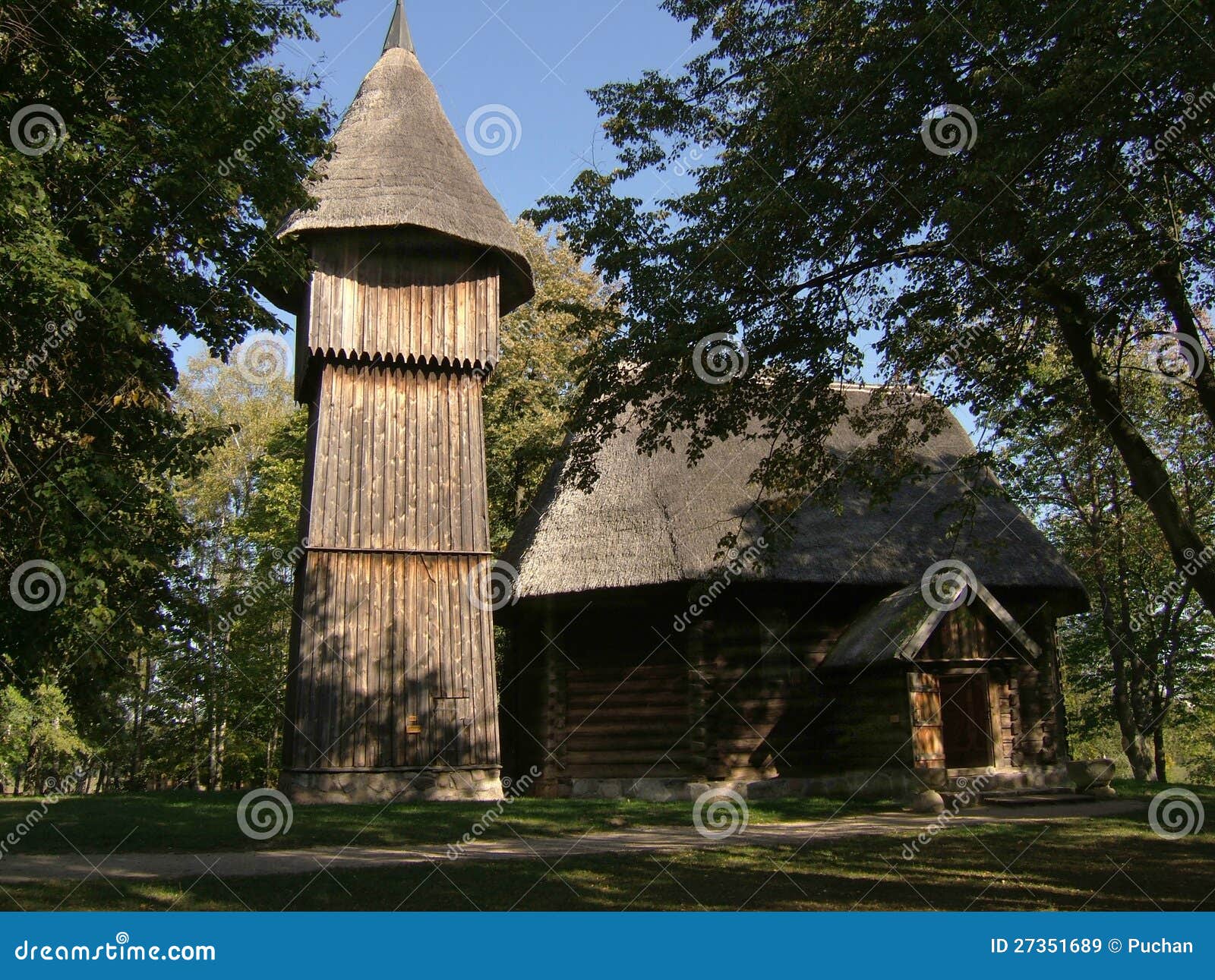 Old wooden church stock image. Image of monument, church - 27351689