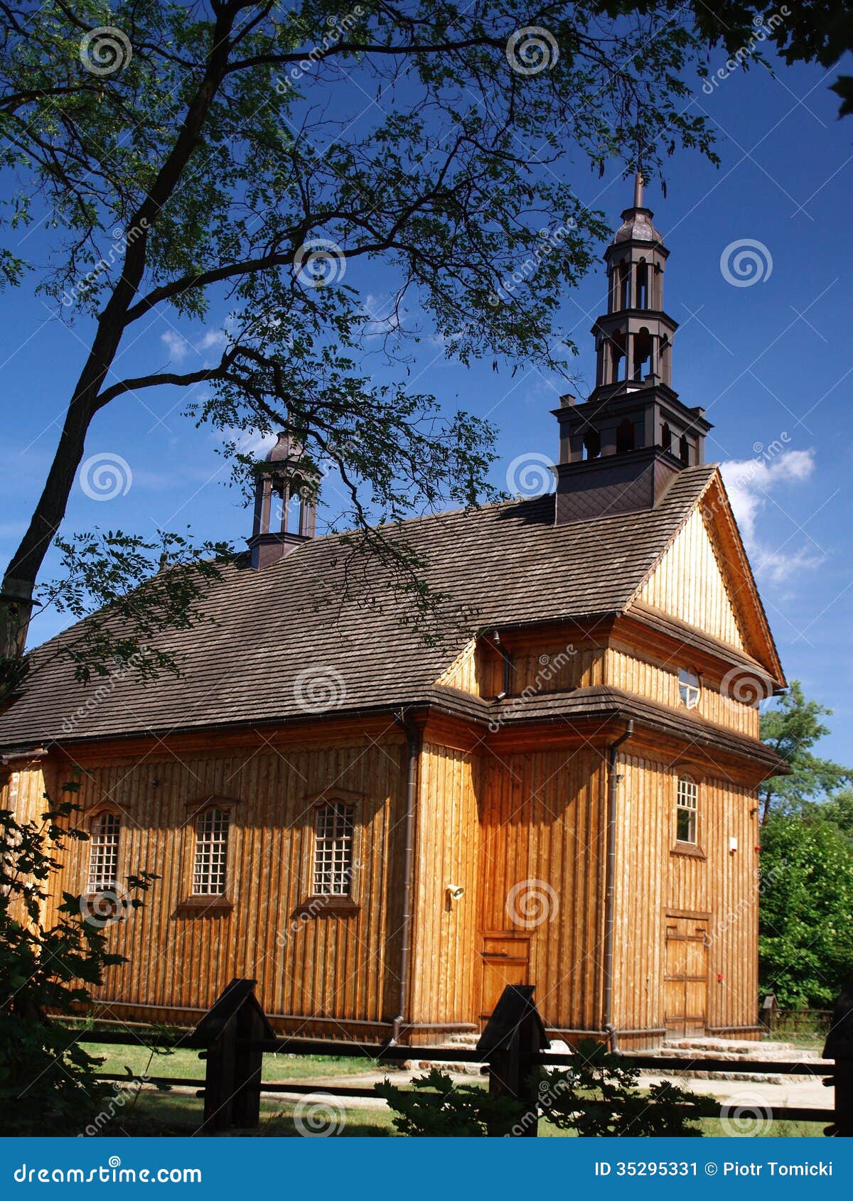 Old, wooden church stock image. Image of historic, architecture - 35295331
