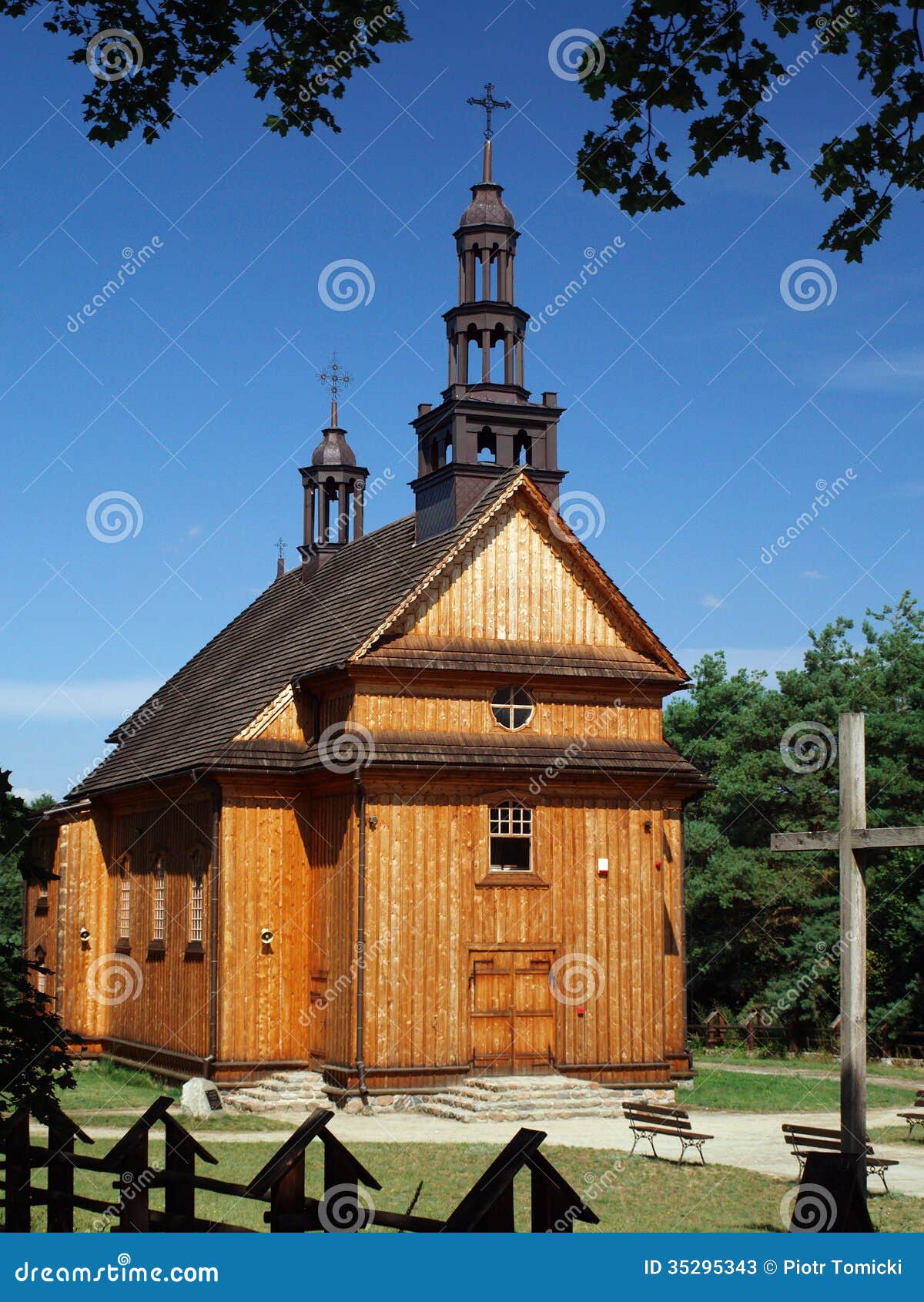 Old, wooden church stock image. Image of landscape, cottage - 35295343