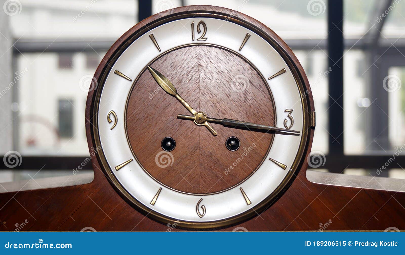 Old wooden clock stock image. Image of time, clock, beautiful - 189206515