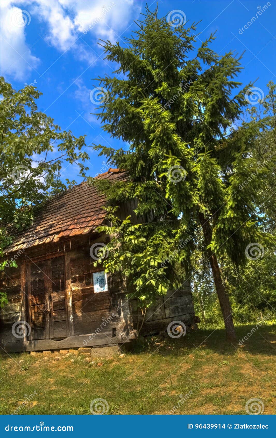 Old wooden cottage stock photo. Image of shack, nature - 96439914