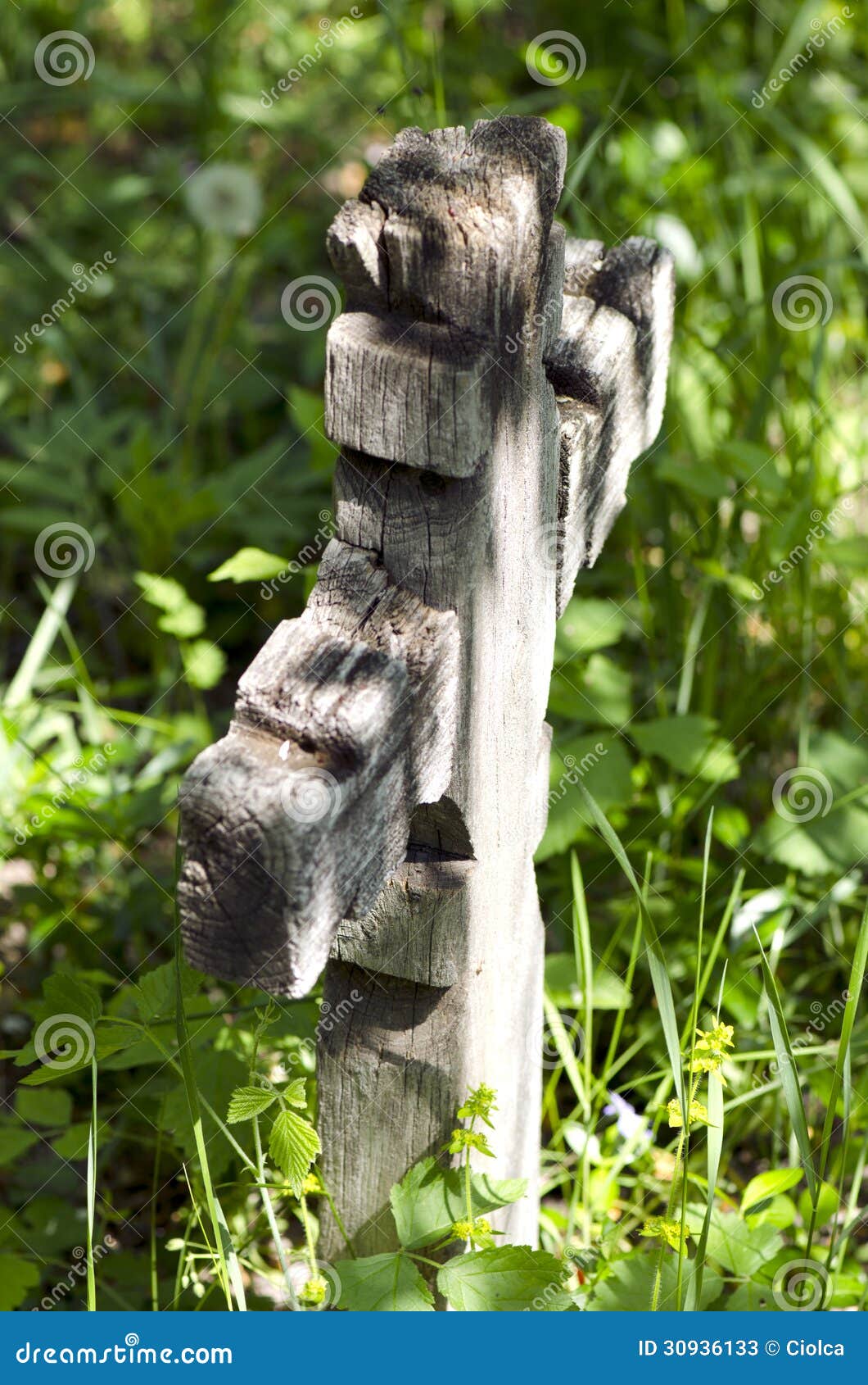 Old wooden cross stock image. Image of wooden, object - 30936133