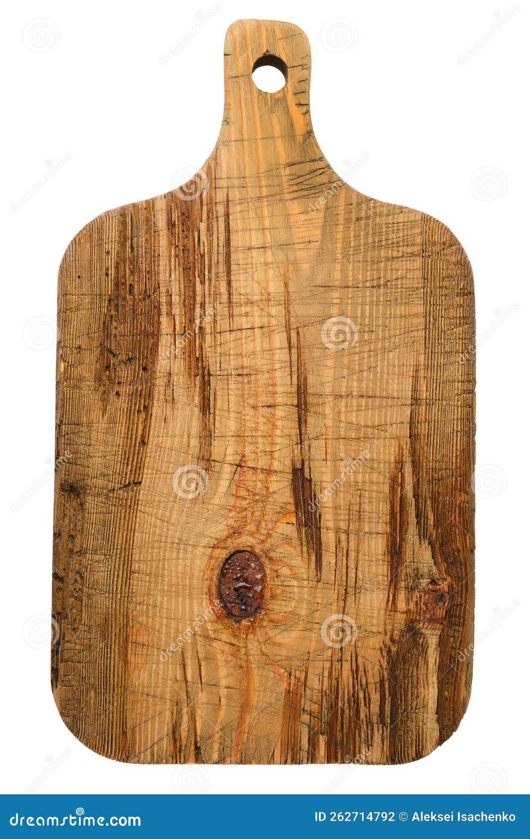 Old Wooden Cutting Board Isolated on White Stock Photo - Image of ...