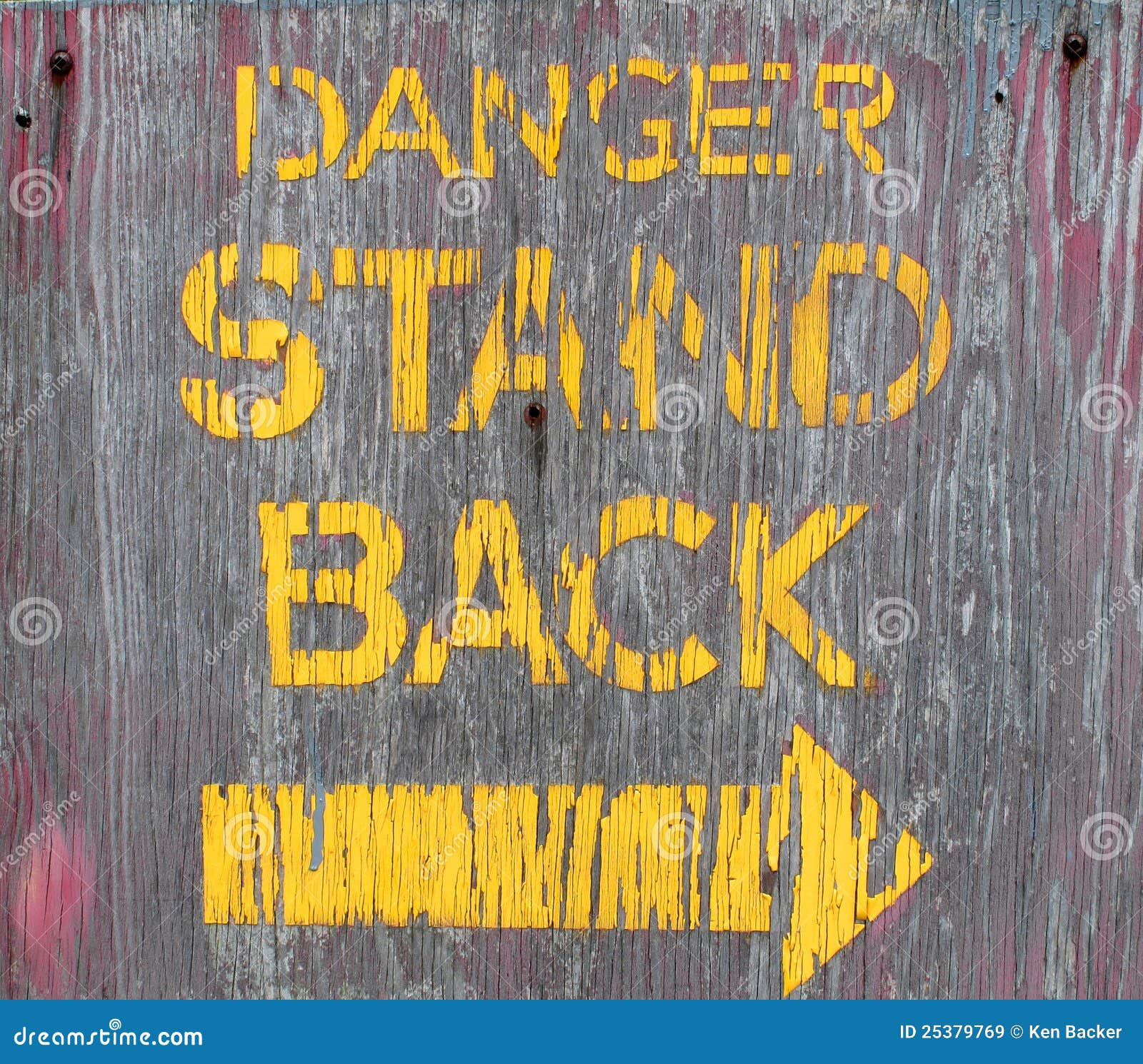 Old wooden danger sign. stock image. Image of weathered - 25379769