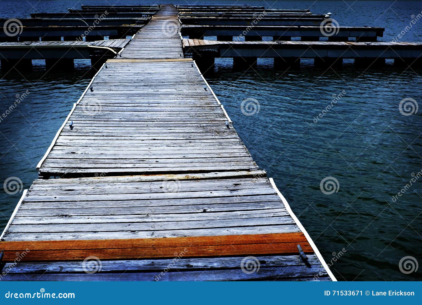 Old Wooden Dock by Water stock image. Image of deck, boat - 71533671