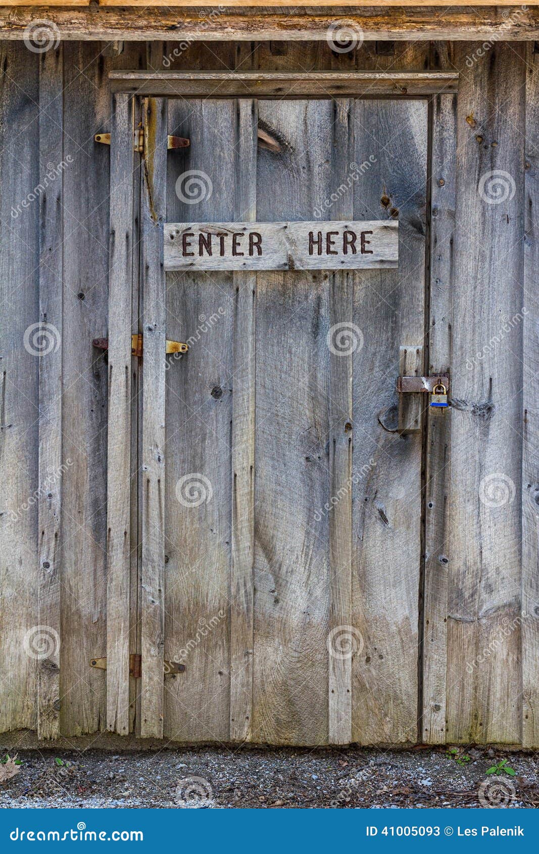 Old wooden door stock image. Image of padlock, locked - 41005093