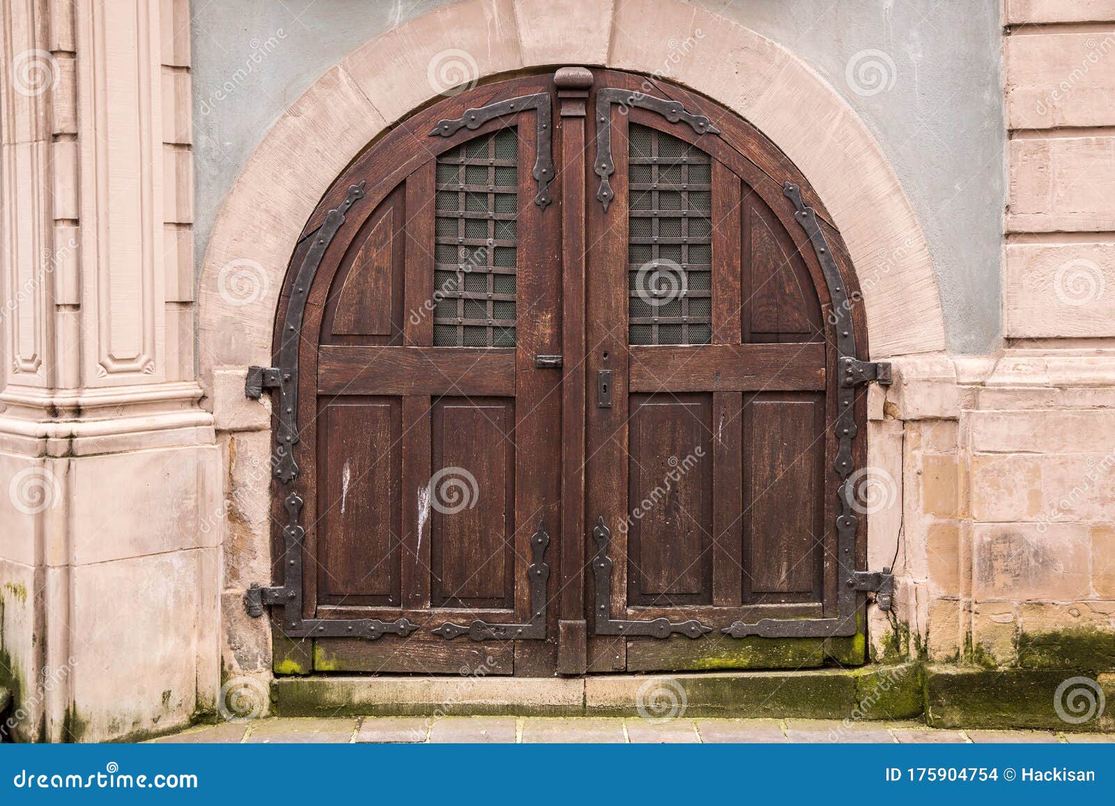 Old Wooden Door of an Old Historical Building Stock Photo - Image of ...