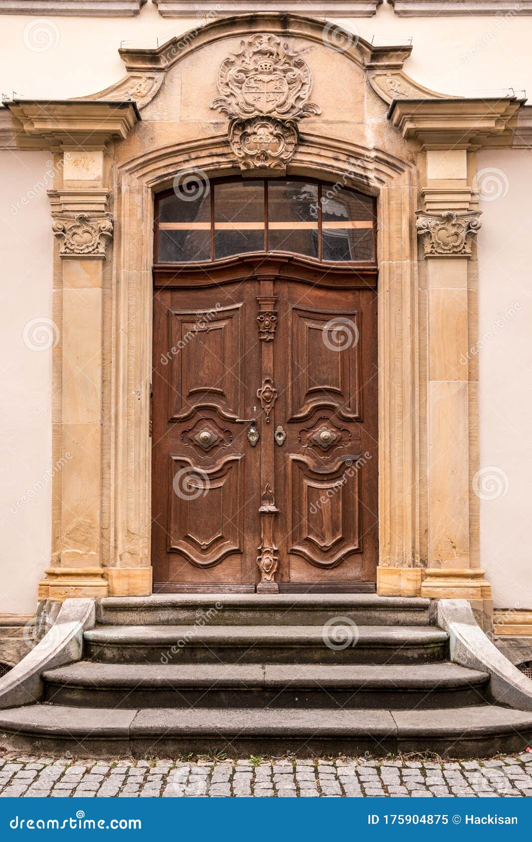 Old Wooden Door of an Old Historical Building Stock Image - Image of ...