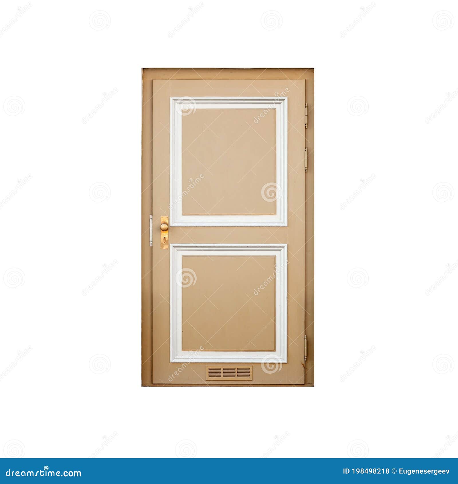 Old Wooden Door with Square Decorative Elements Stock Photo - Image of ...
