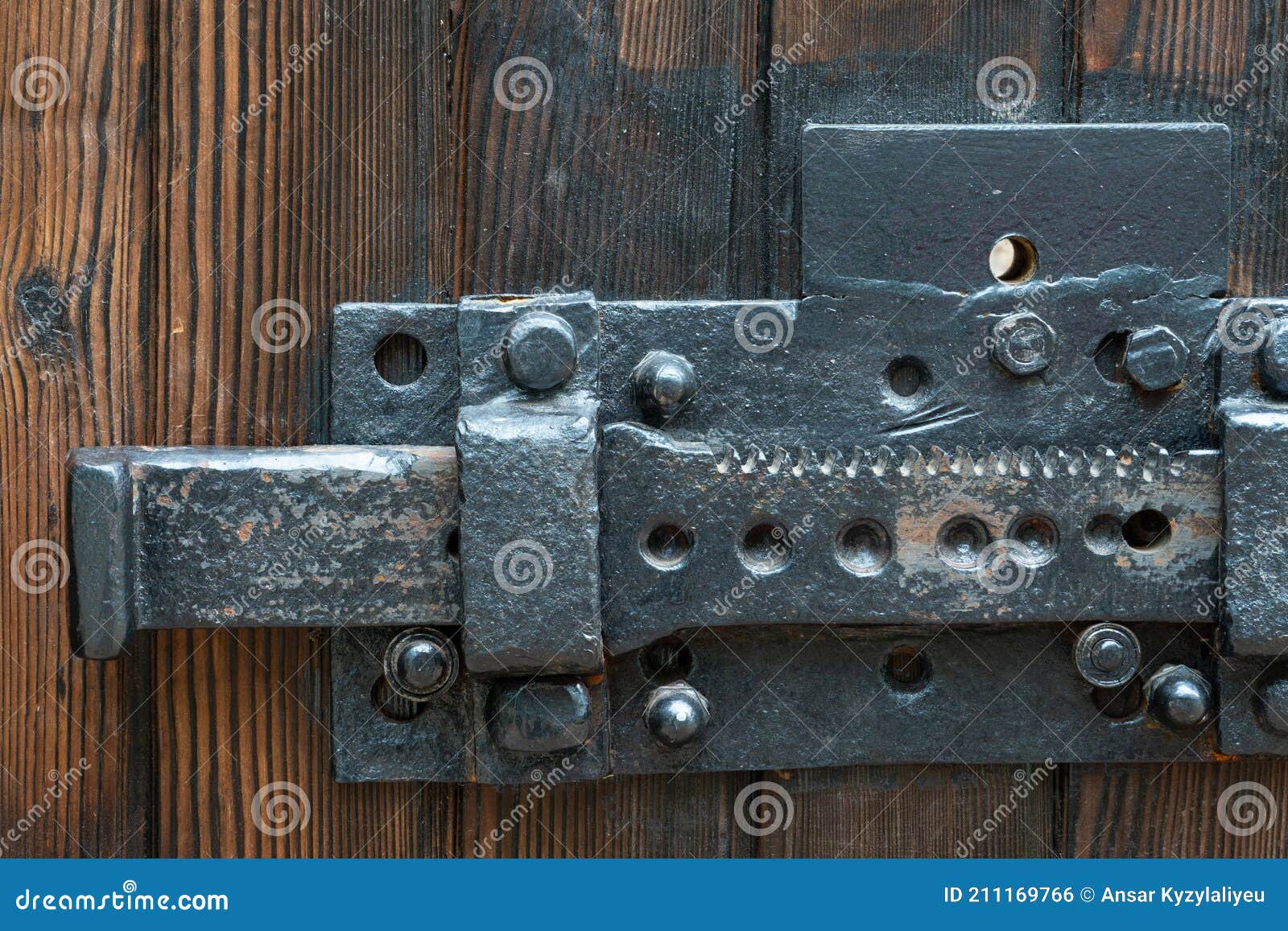 Iron Locking Bar On Old Rome Building Royalty-Free Stock Image ...