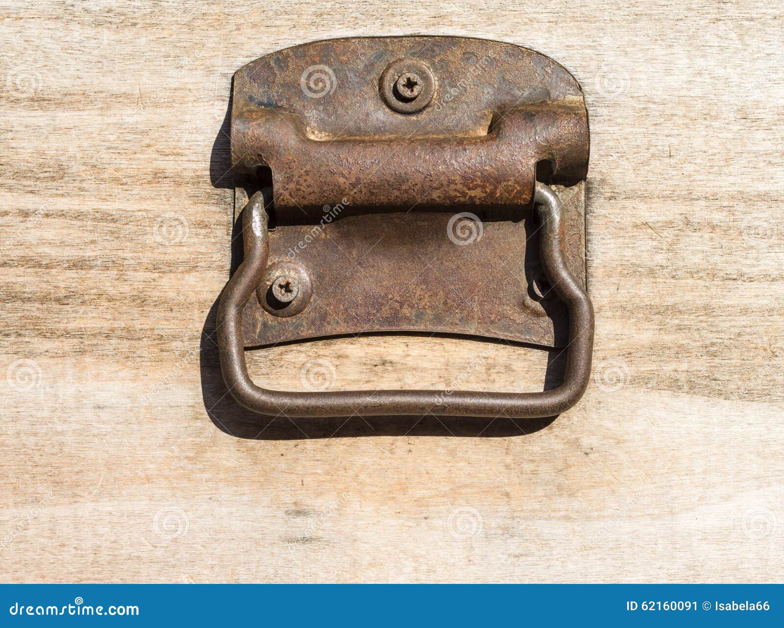 Old Wooden Drawer with Rusty Handles Stock Image - Image of round ...