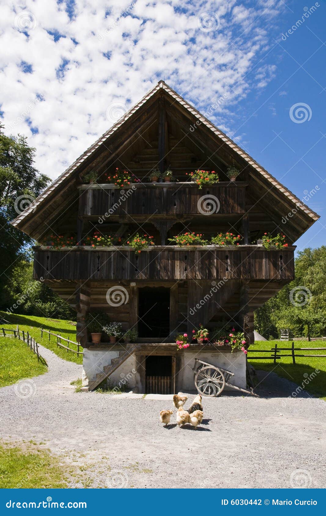 Wooden Farm House In Morning Sun Stock Photography | CartoonDealer.com ...