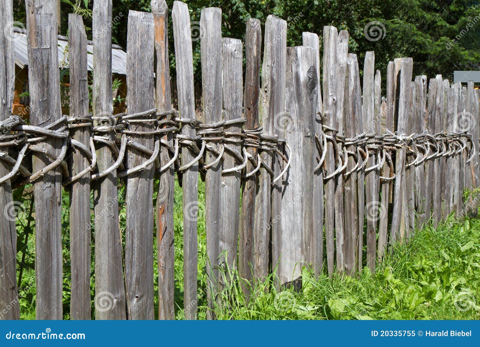 Old wooden fence stock image. Image of spring, nature - 20335755