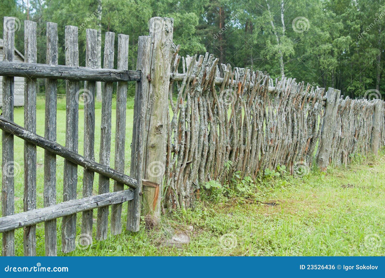Old wooden fence stock photo. Image of lines, landscape - 23526436