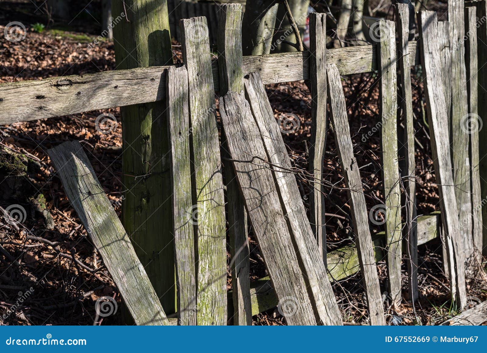 Old Wooden Fence stock image. Image of rotten, damage - 67552669