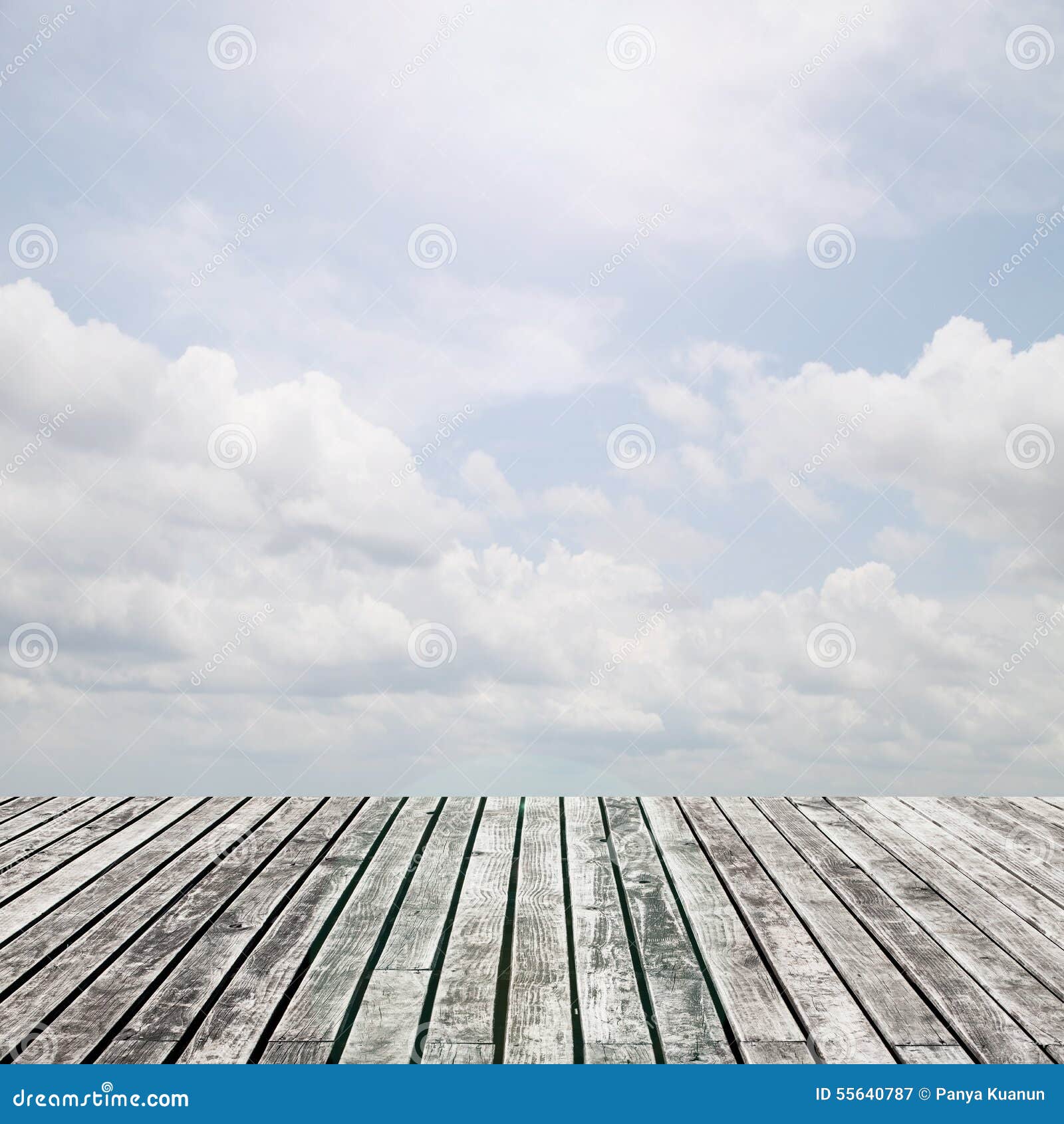 Old Wooden Floor Platform on View Nature Background Stock Image - Image ...