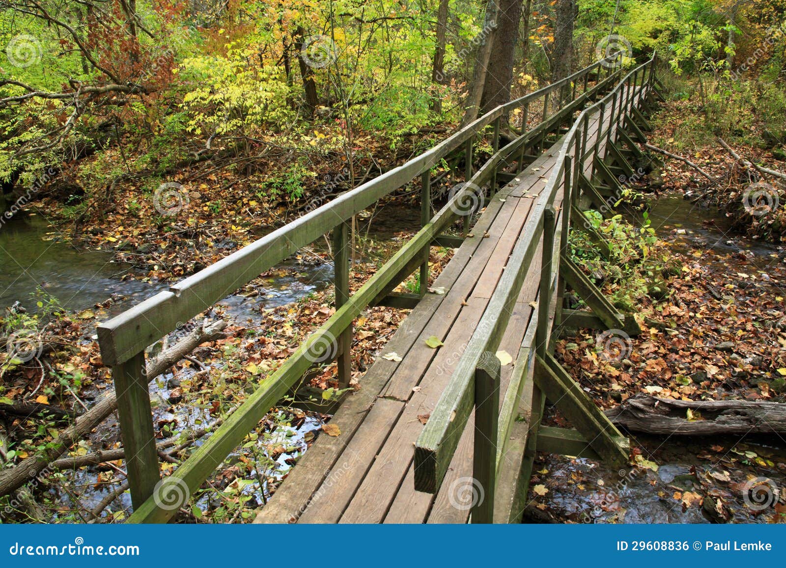 Old Wooden Foot Bridge stock photo. Image of path, river - 29608836