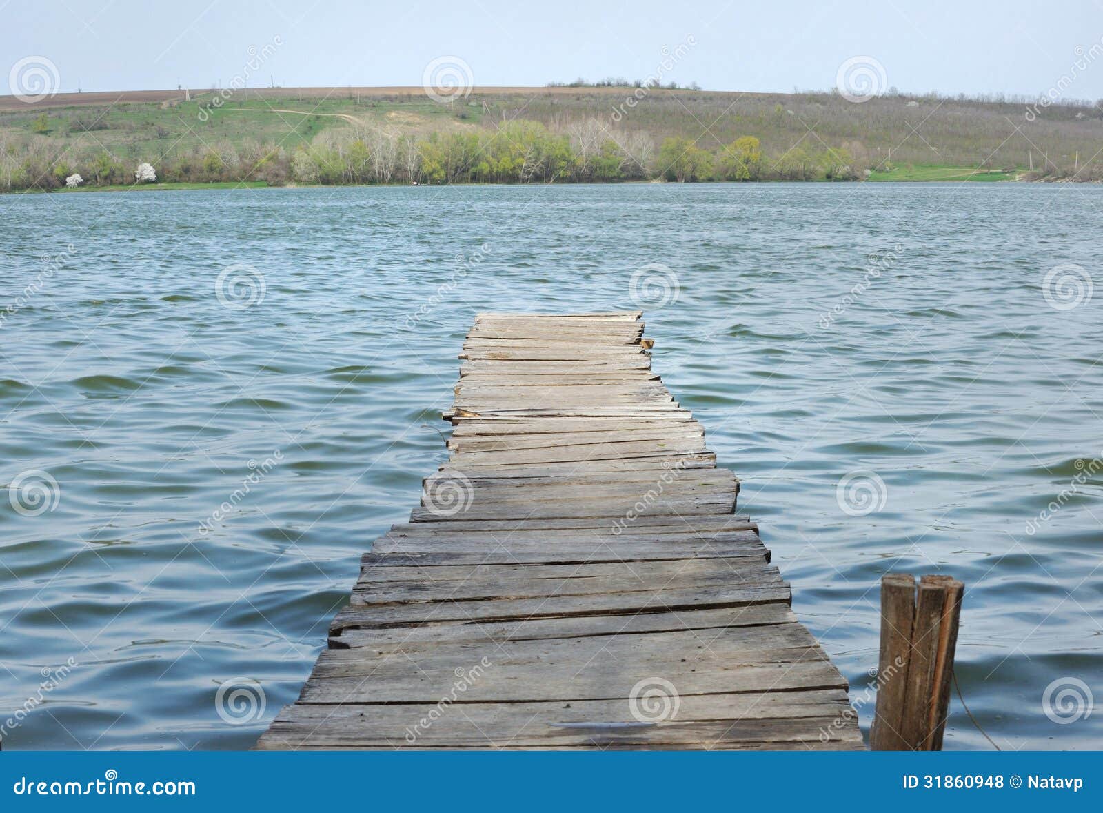 Old Wooden Footbridge Over the Lake. Stock Photo - Image of ...