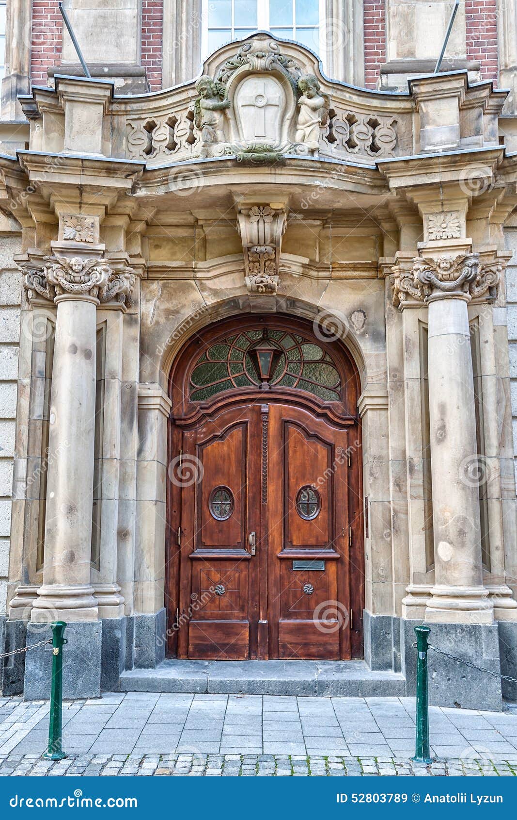 Old wooden front door stock image. Image of germany, facade - 52803789