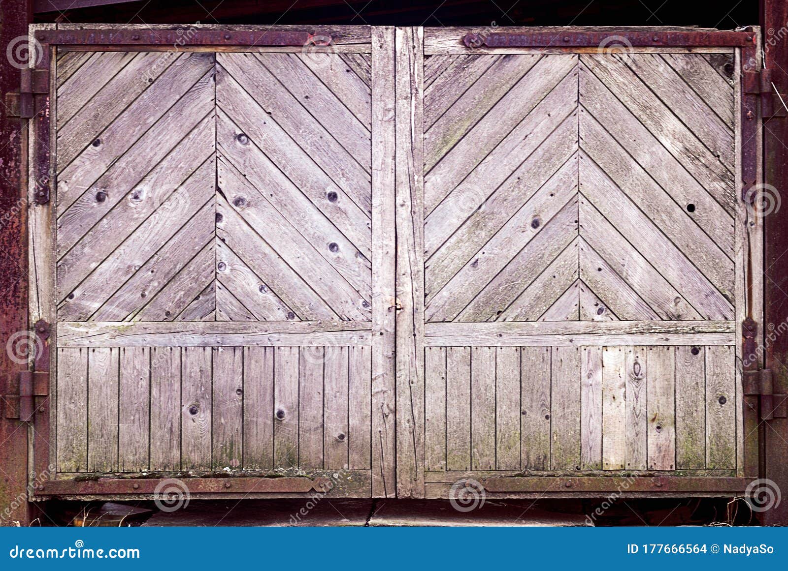 Old Wooden Gate Closed, Rustic Wood Texture Background Stock Photo ...