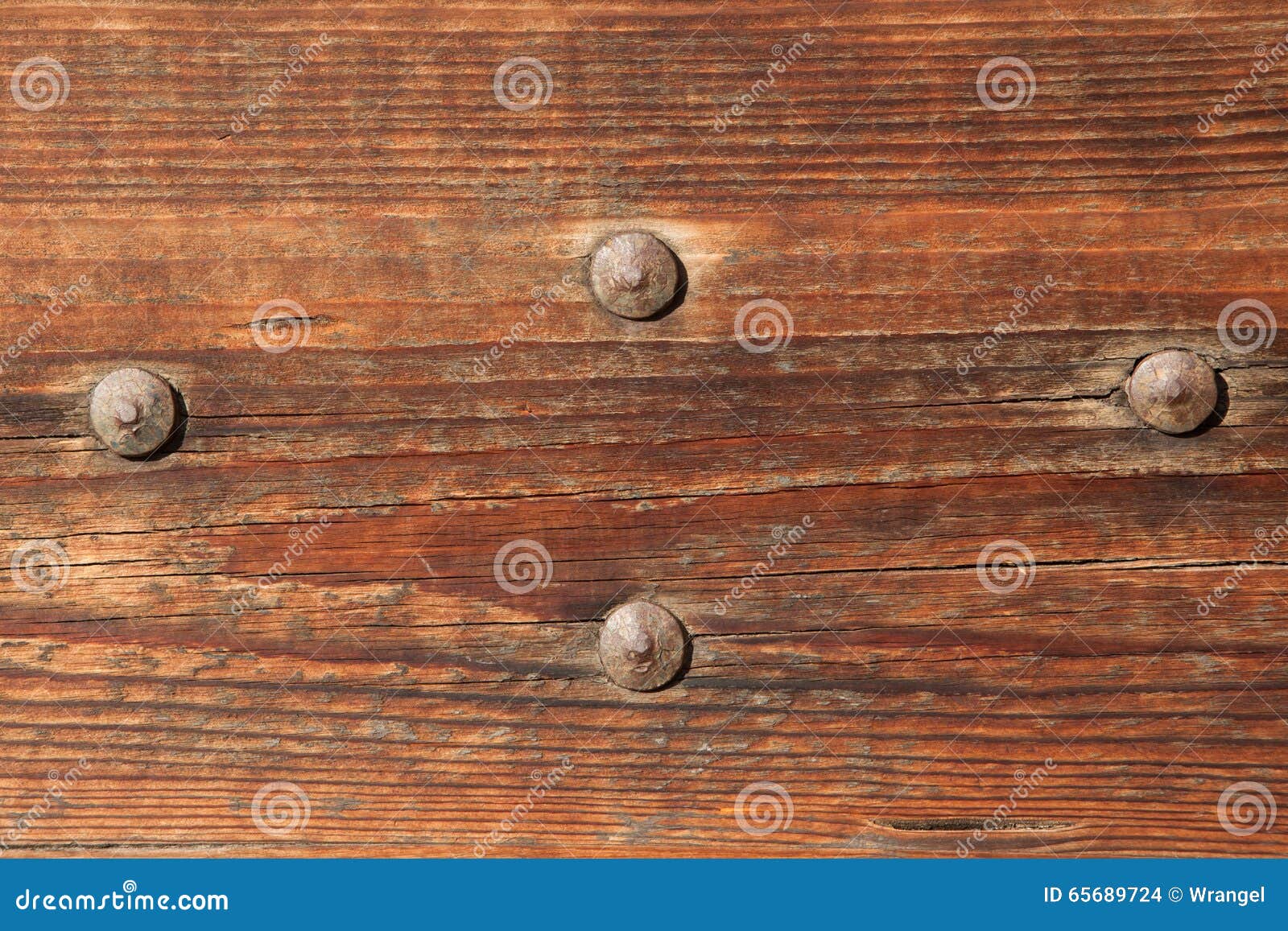 Old Wooden Gate Fixed with Rivets. Background Texture Stock Photo ...
