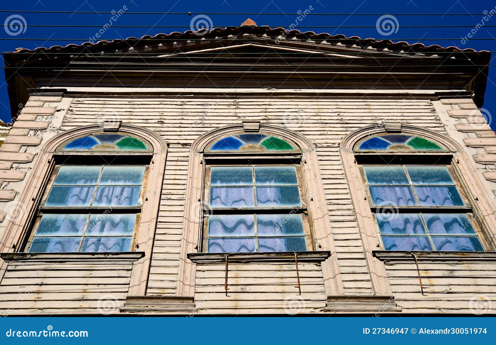 Old wooden house stock image. Image of glass, windows - 27346947