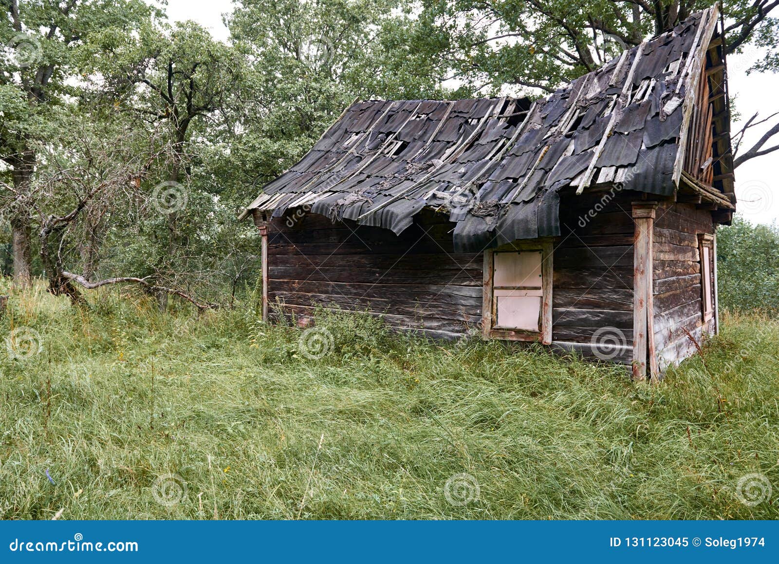 Old Wooden House in the Forest Stock Image - Image of obsolete, house ...