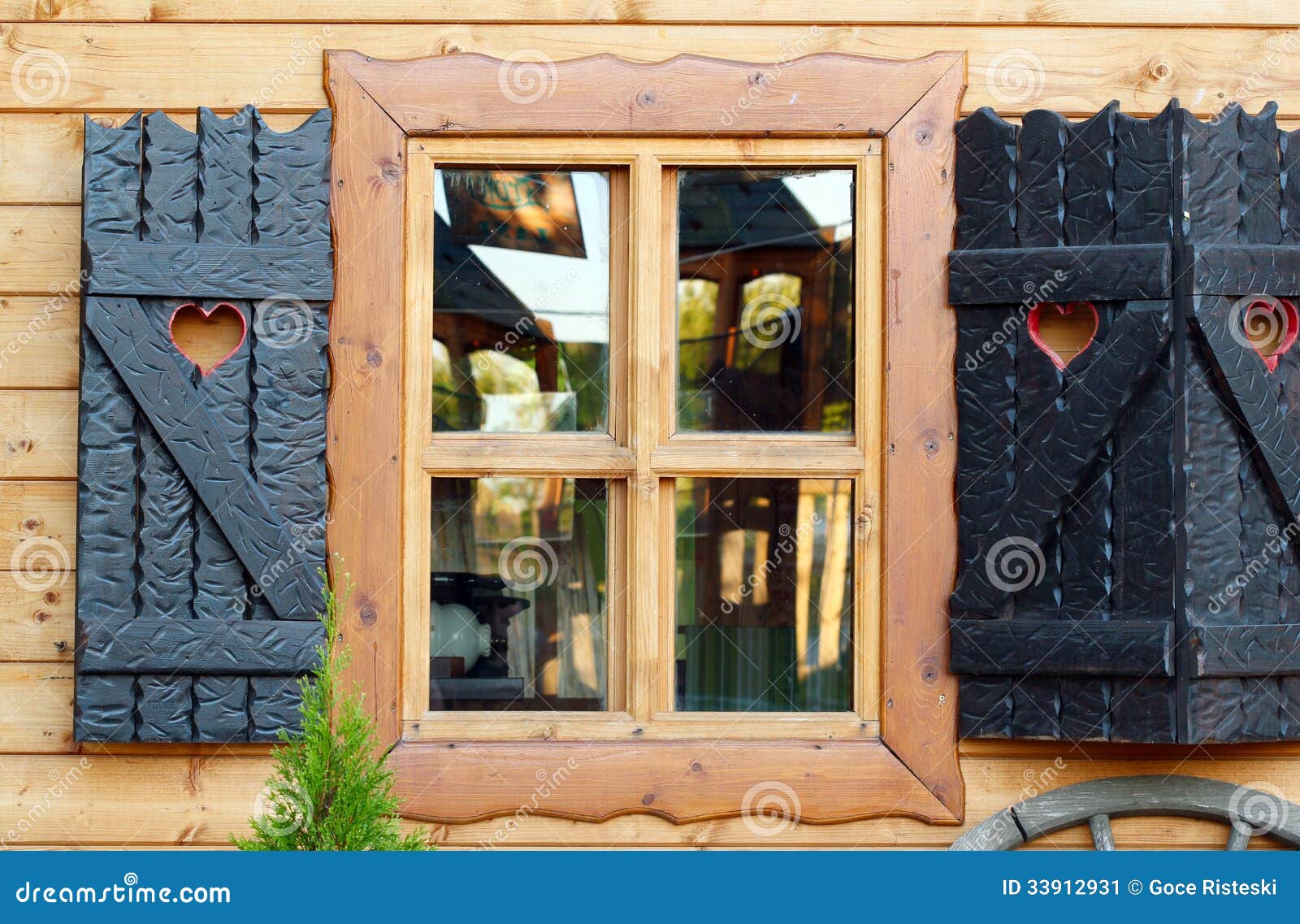 Old wooden house window stock image. Image of window - 33912931
