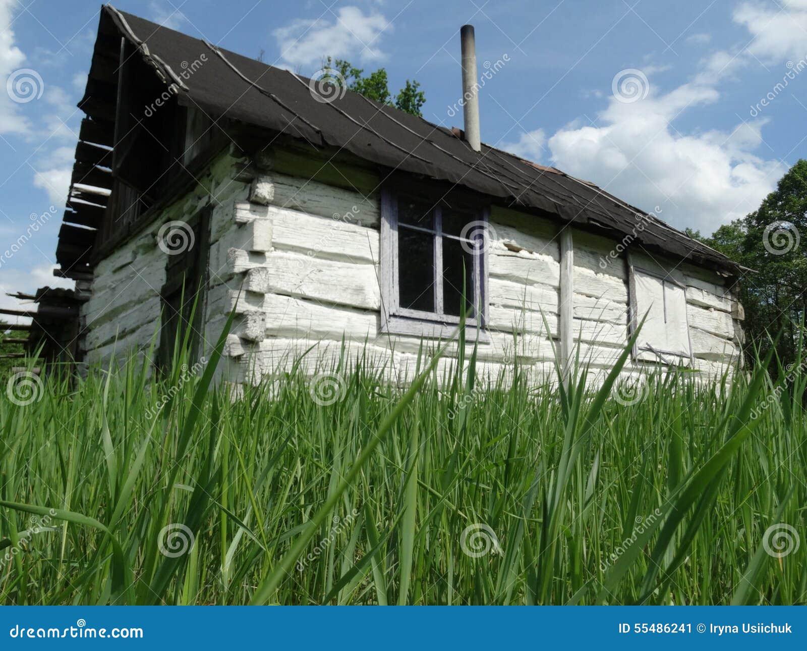 Ðžld wooden hut stock image. Image of window, nature - 55486241