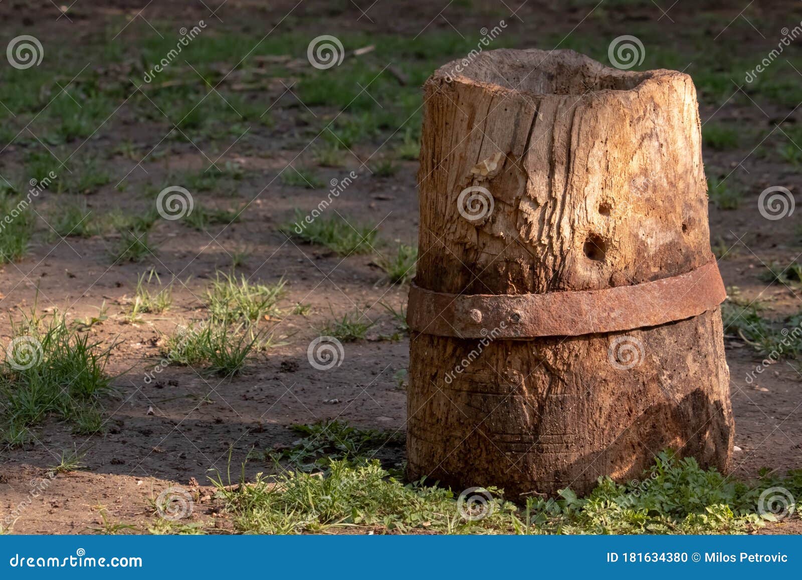 Old Wooden Jag. Ancient Wooden Water Container Stock Photo - Image of ...