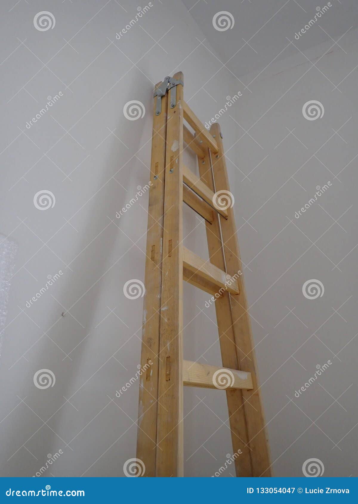 Old Wooden Ladder on a Building Site Stock Image - Image of home ...